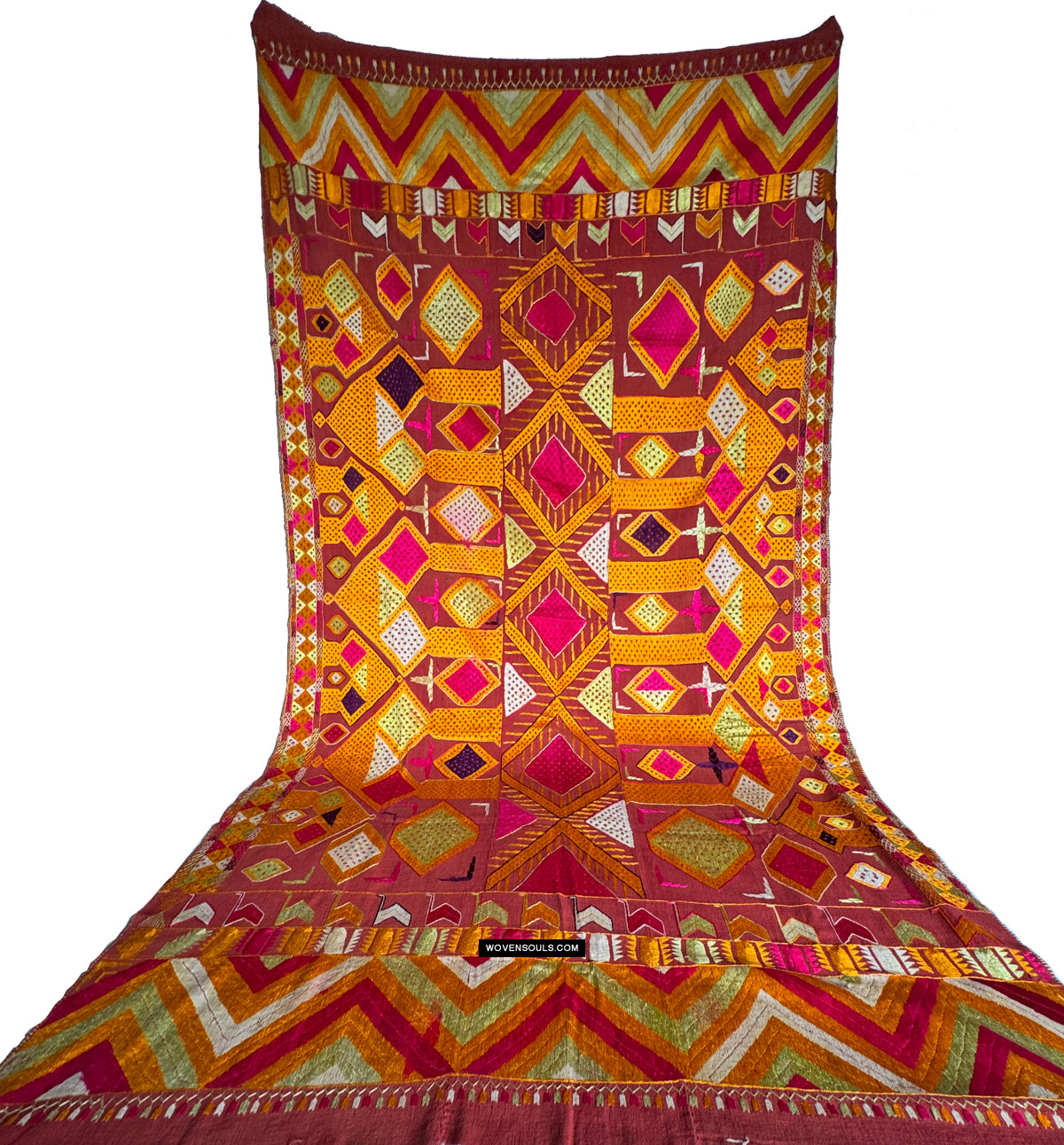 794 Rare Darshan Dwar Phulkari Bagh textile - Antique Art – WOVENSOULS ...