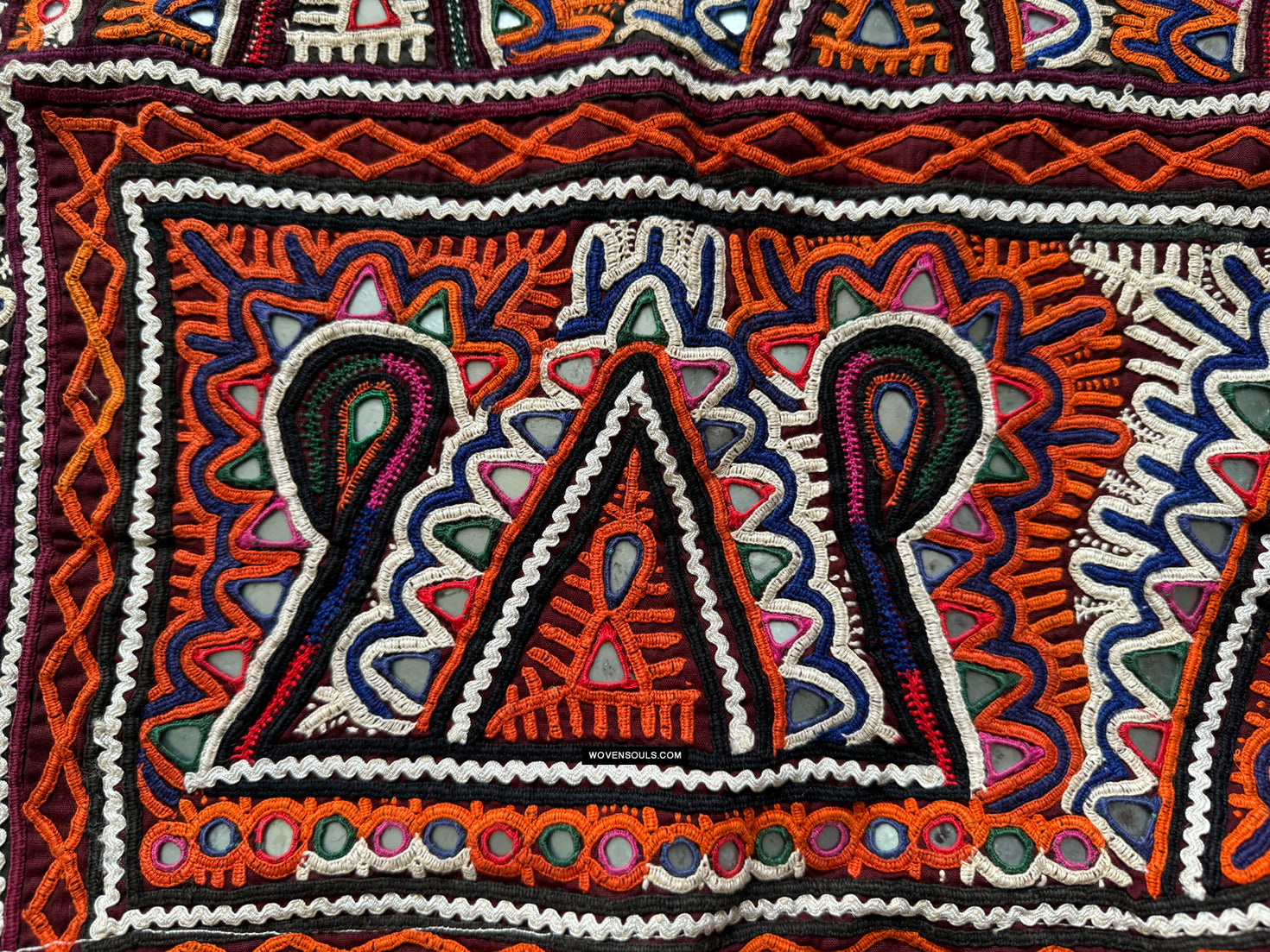 980 Long Vintage Rabari Embroidery Wall Decor Textile – WOVENSOULS ...