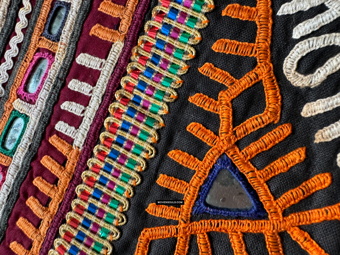 982 Vintage Rabari Embroidery Wall Decor Textile from – WOVENSOULS ...