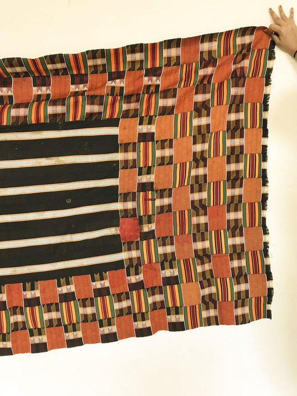 1034 Old Kente Cloth - African Textile - WOVENSOULS Antique Textiles ...