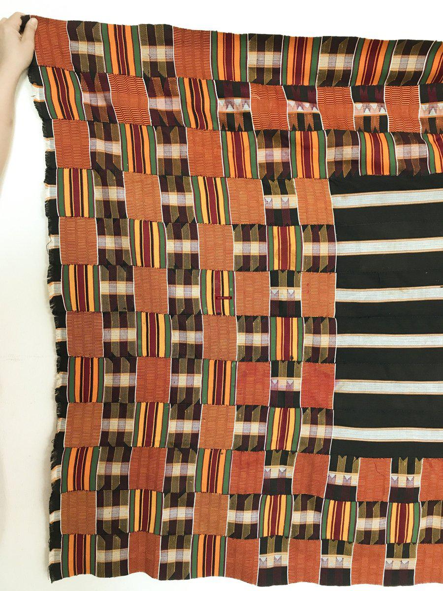 1034 Old Kente Cloth - African Textile - WOVENSOULS Antique Textiles ...