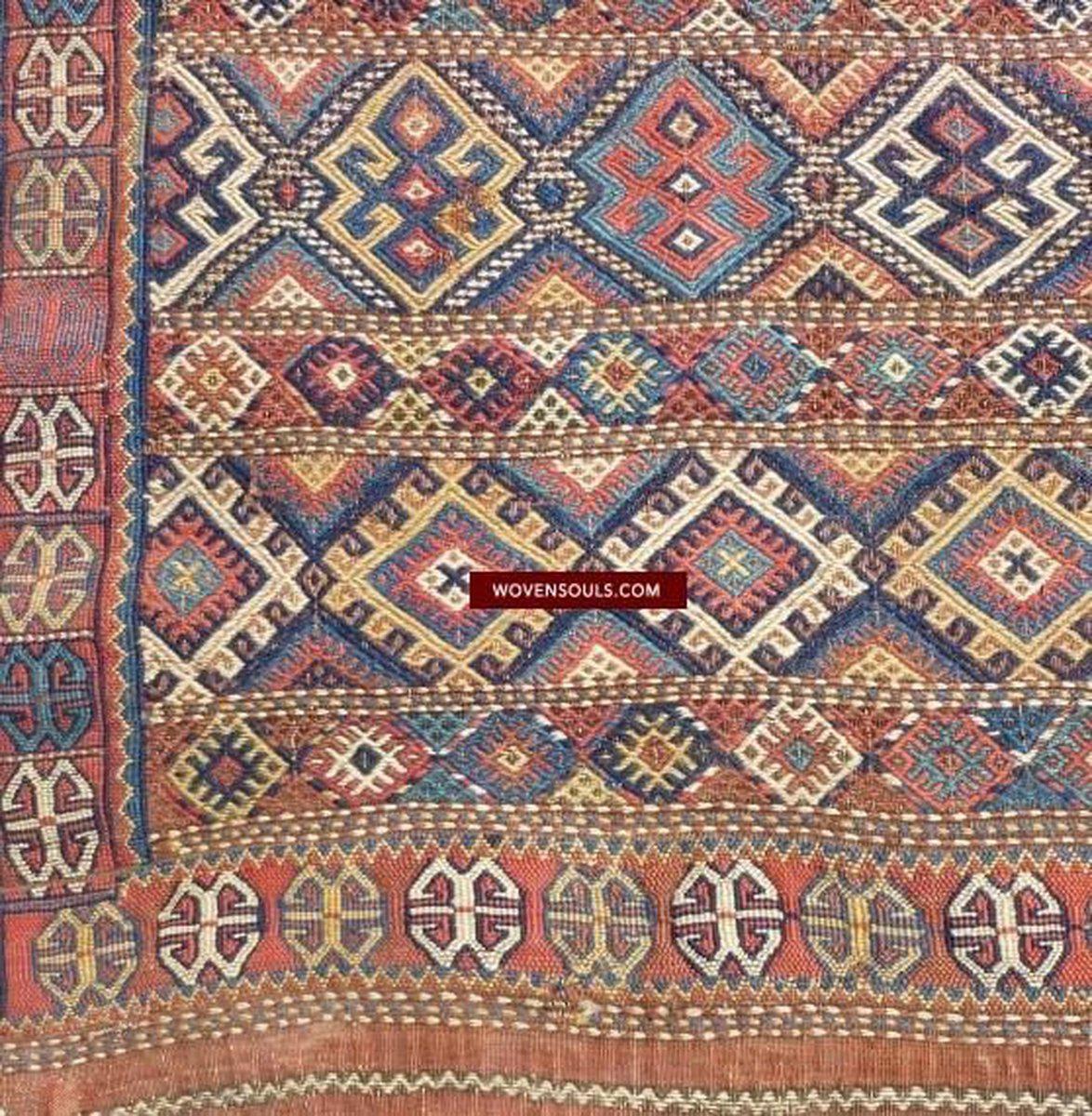 1050 Antique Kurdish Flatweave Rug - Gallery-2 - Antique Art ...