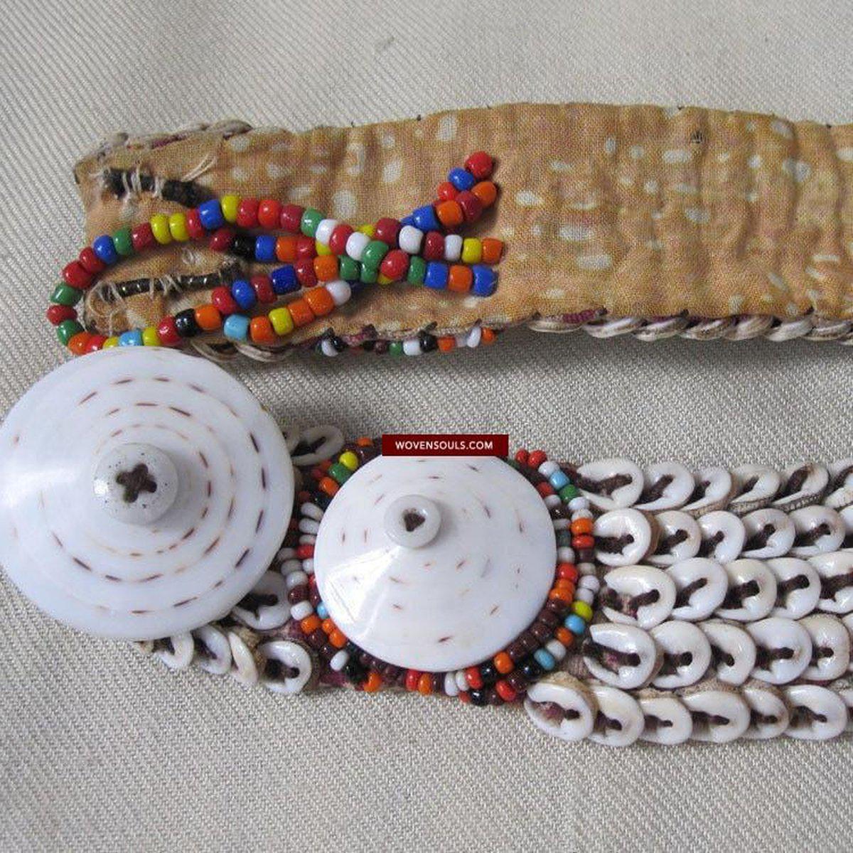 1098 SOLD Antique Maloh Belt Sash with Cowries & Beads - WOVENSOULS ...