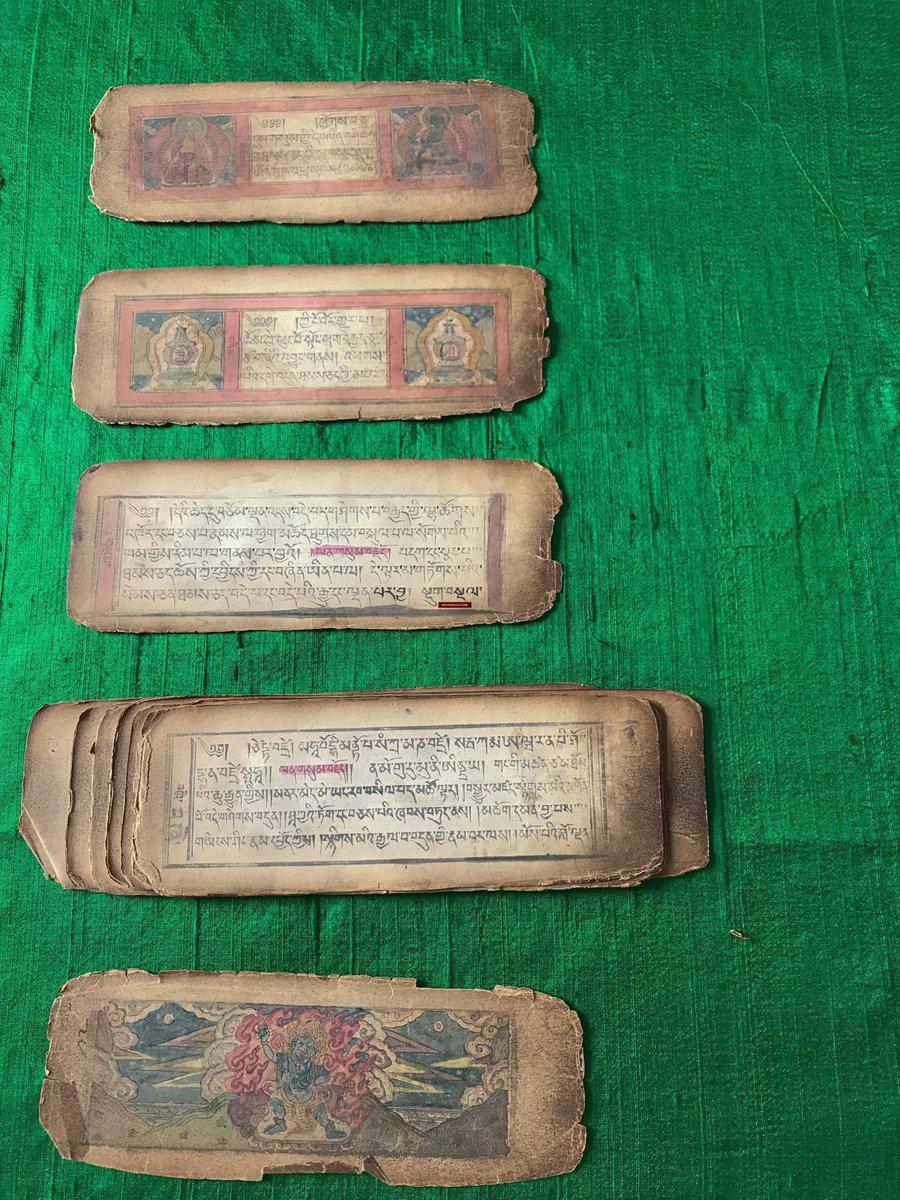 1116 Antique Tibetan Wood Block Printed Manuscript – WOVENSOULS Antique ...