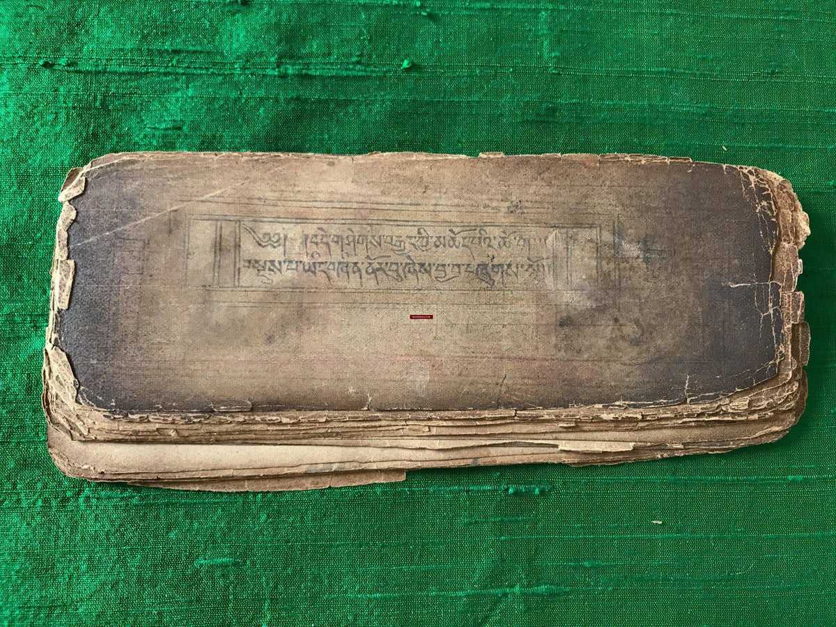 1116 Antique Tibetan / Mongolian Buddhist Manuscript - WOVENSOULS ...
