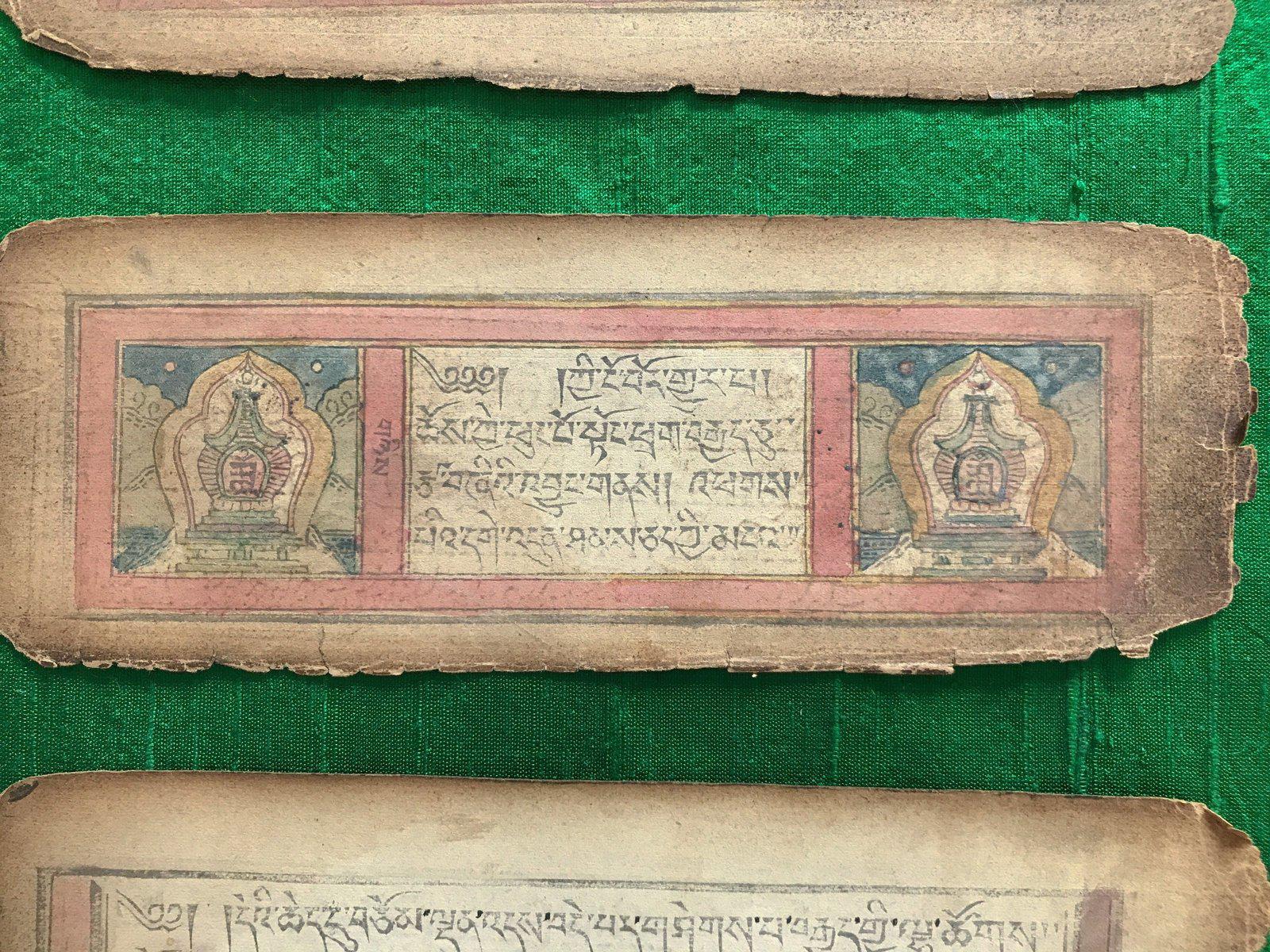 1116 Antique Tibetan Wood Block Printed Manuscript – WOVENSOULS Antique ...