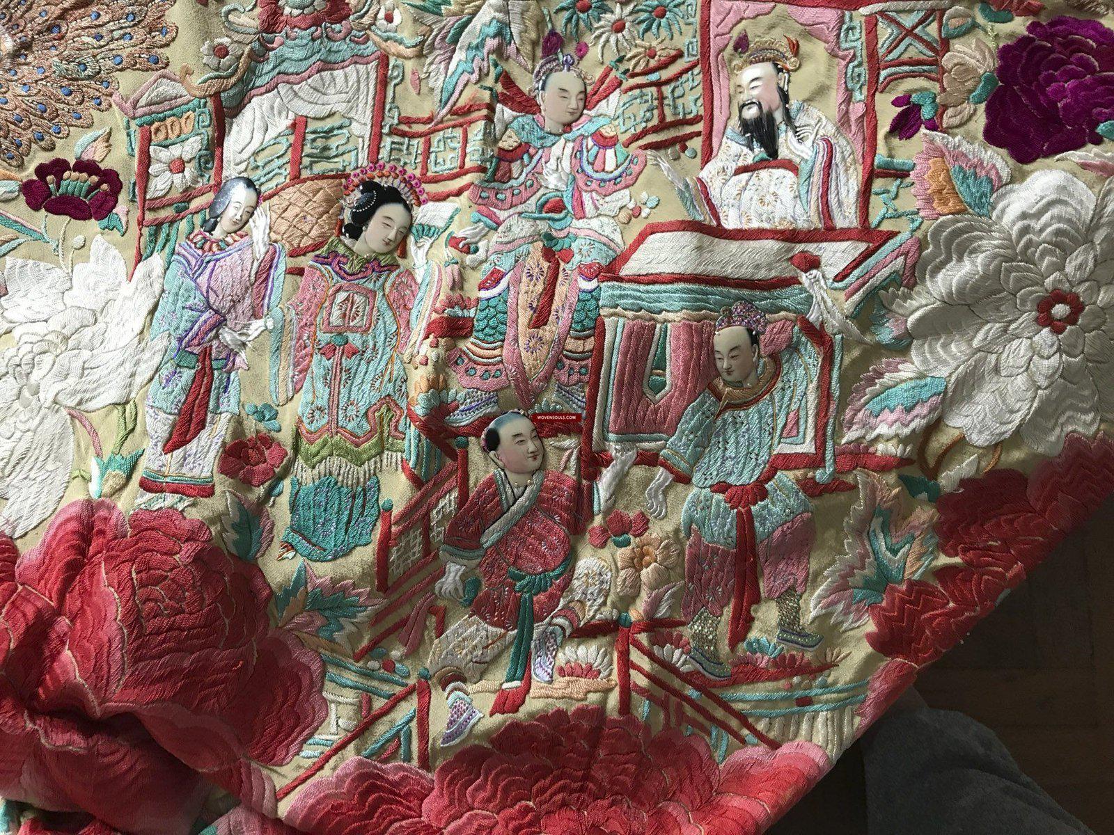 1157 Antique Double Sided Embroidery Manila Manton - Cantonese ...