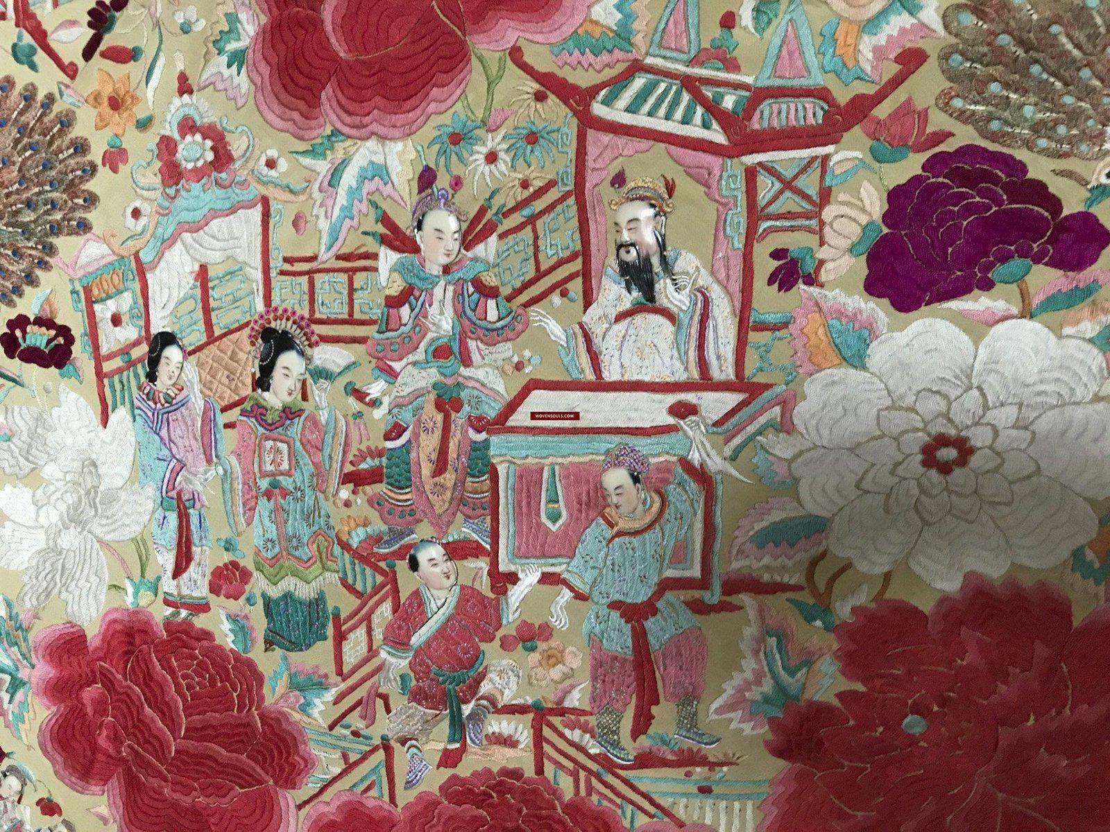 1157 Antique Double Sided Embroidery Manila Manton - Cantonese ...