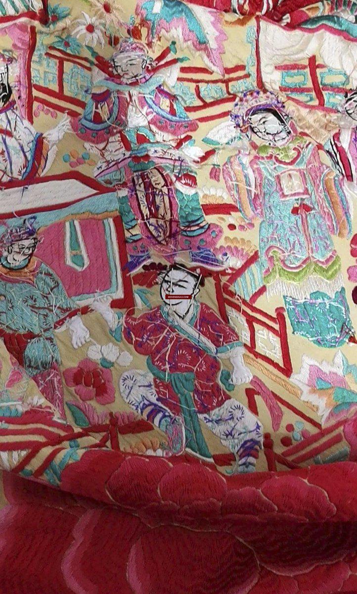1157 Antique Double Sided Embroidery Manila Manton - Cantonese ...