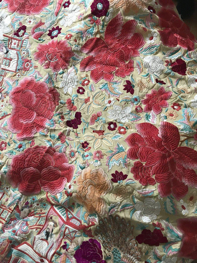 1157 Antique Double Sided Embroidery Manila Manton - Cantonese ...