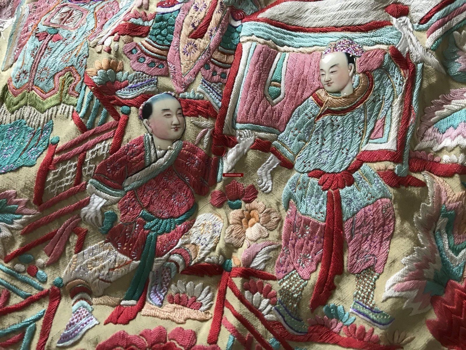 1157 Antique Double Sided Embroidery Manila Manton - Cantonese ...