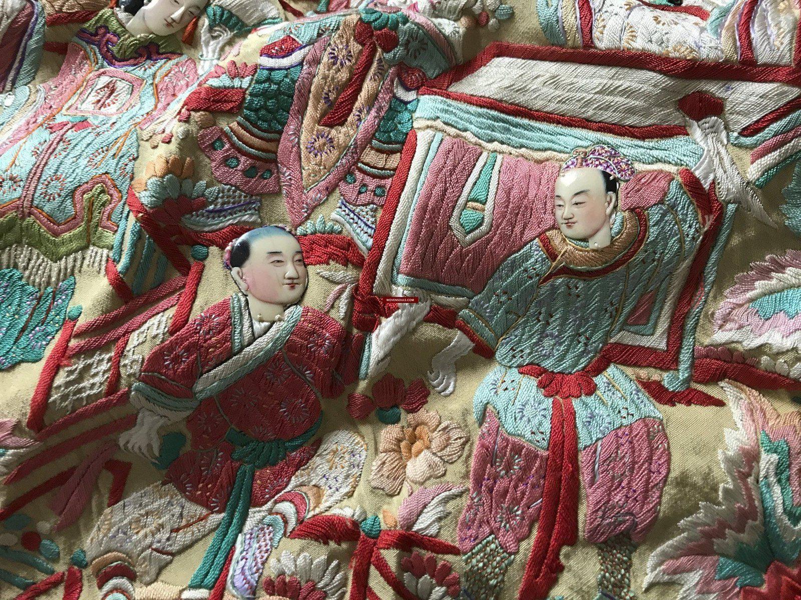 1157 Antique Double Sided Embroidery Manila Manton - Cantonese ...