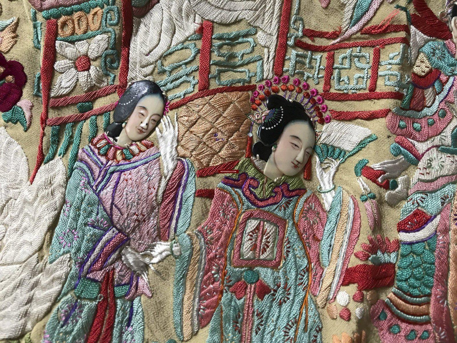 1157 Antique Double Sided Embroidery Manila Manton - Cantonese ...