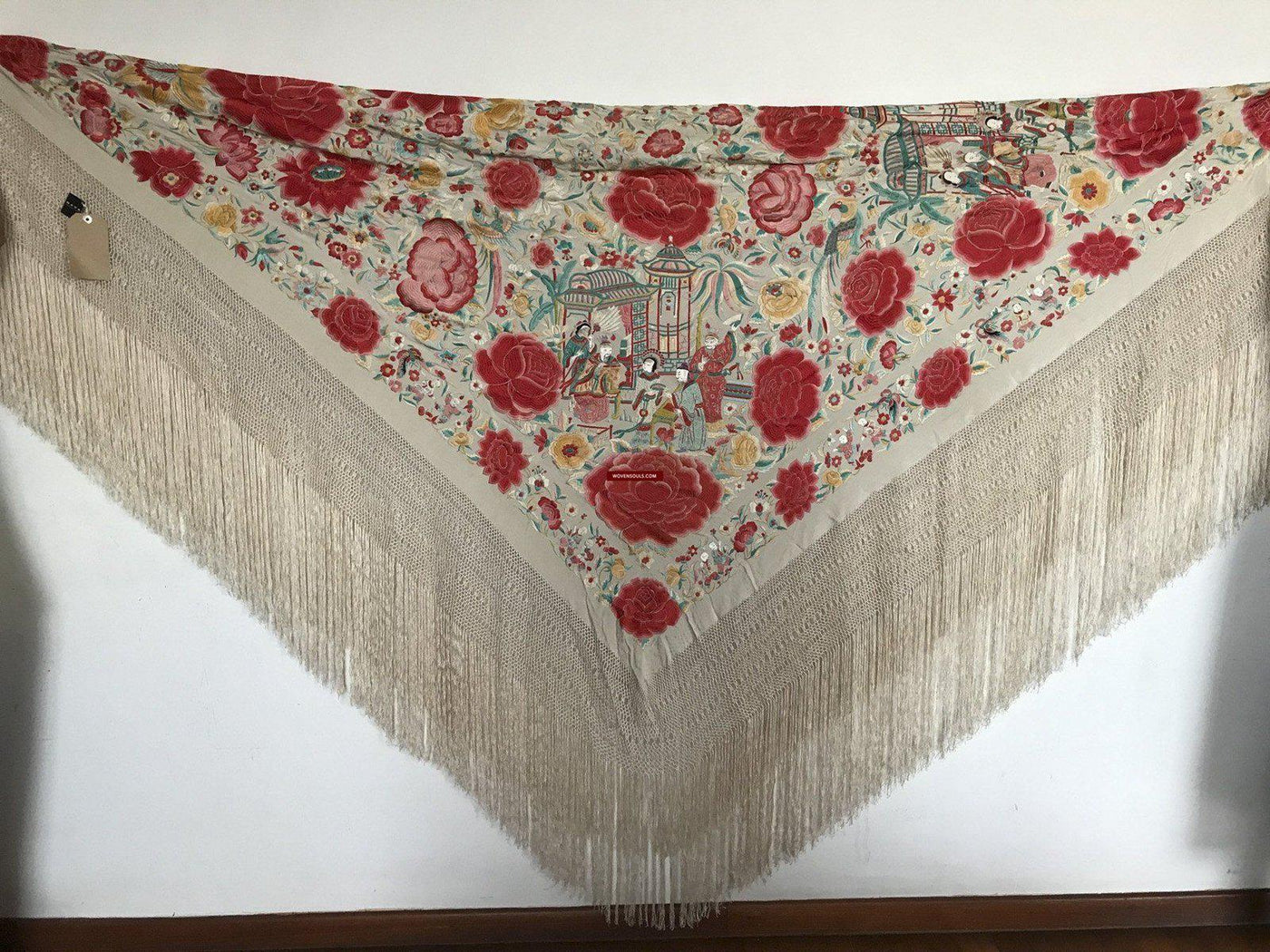 1160 Antique Double Sided Embroidery Manila Manton – WOVENSOULS Antique ...