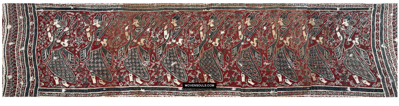 1642 Rare Ceremonial Cloth with a Row of Female Musicians – WOVENSOULS ...