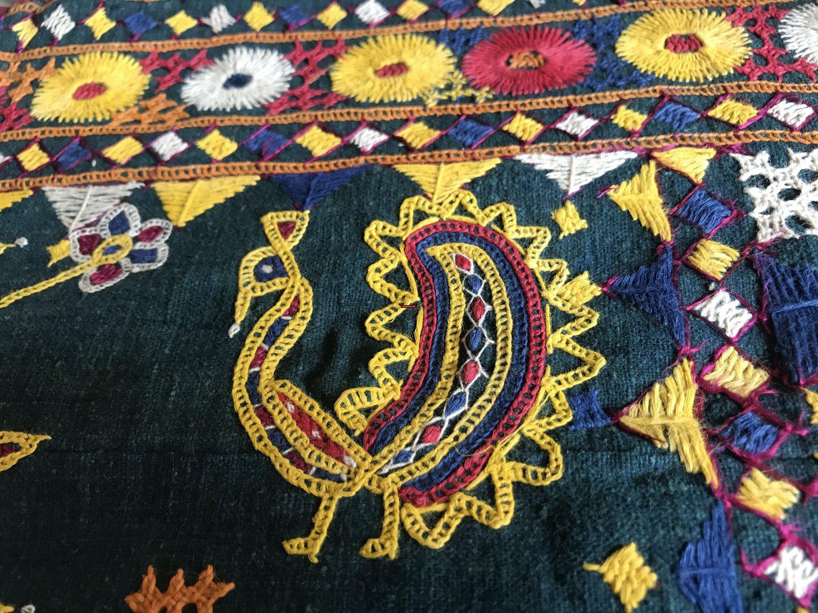 1172 SOLD - Vintage Ghodiyu Cradle Cloth Embroidery Indian Textile Art ...