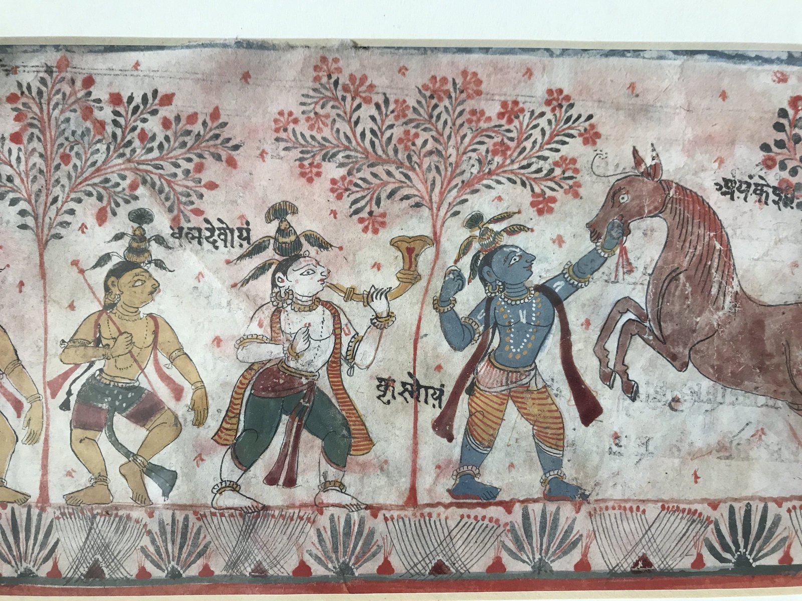 1210 A set of 6 Old Orissa Painting Fragments - WOVENSOULS Antique ...