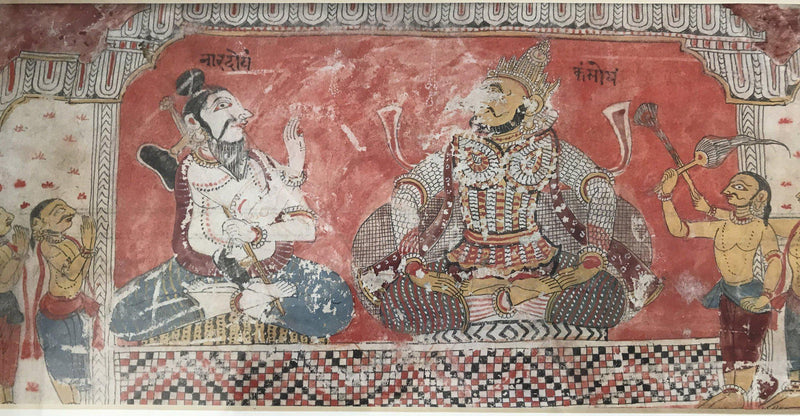 1210 A set of 6 Old Orissa Painting Fragments - WOVENSOULS Antique ...