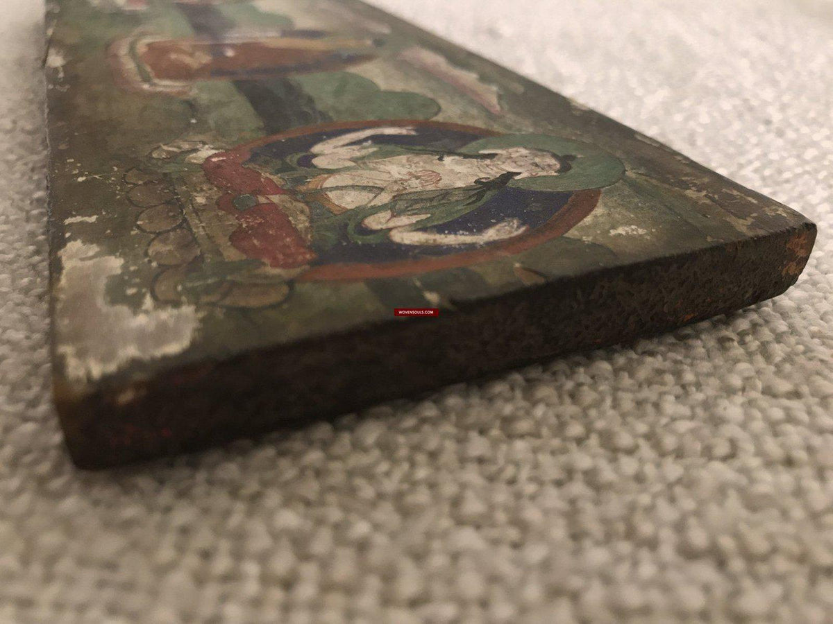 1238 Antique Wood Manuscript Sutra Cover - WOVENSOULS Antique Textiles ...