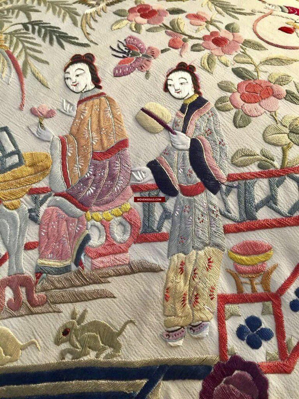 1254 Antique Manila Manton with Historical Scene - WOVENSOULS Antique ...