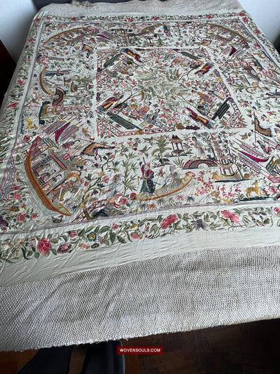 1254 Antique Manila Manton with Historical Scene - WOVENSOULS Antique ...