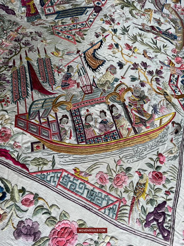 1254 Antique Manila Manton with Historical Scene - WOVENSOULS Antique ...