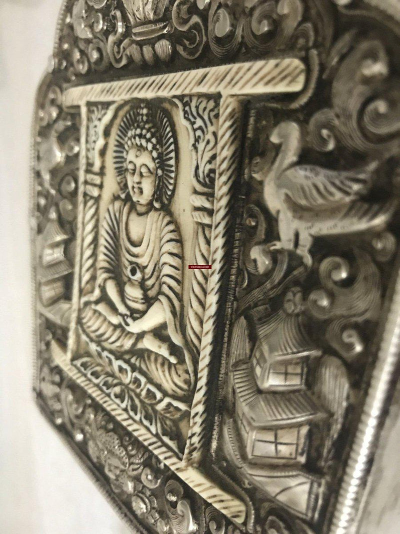 1287 Rare Antique Tibetan Buddhist Silver Ghau - WOVENSOULS Antique ...