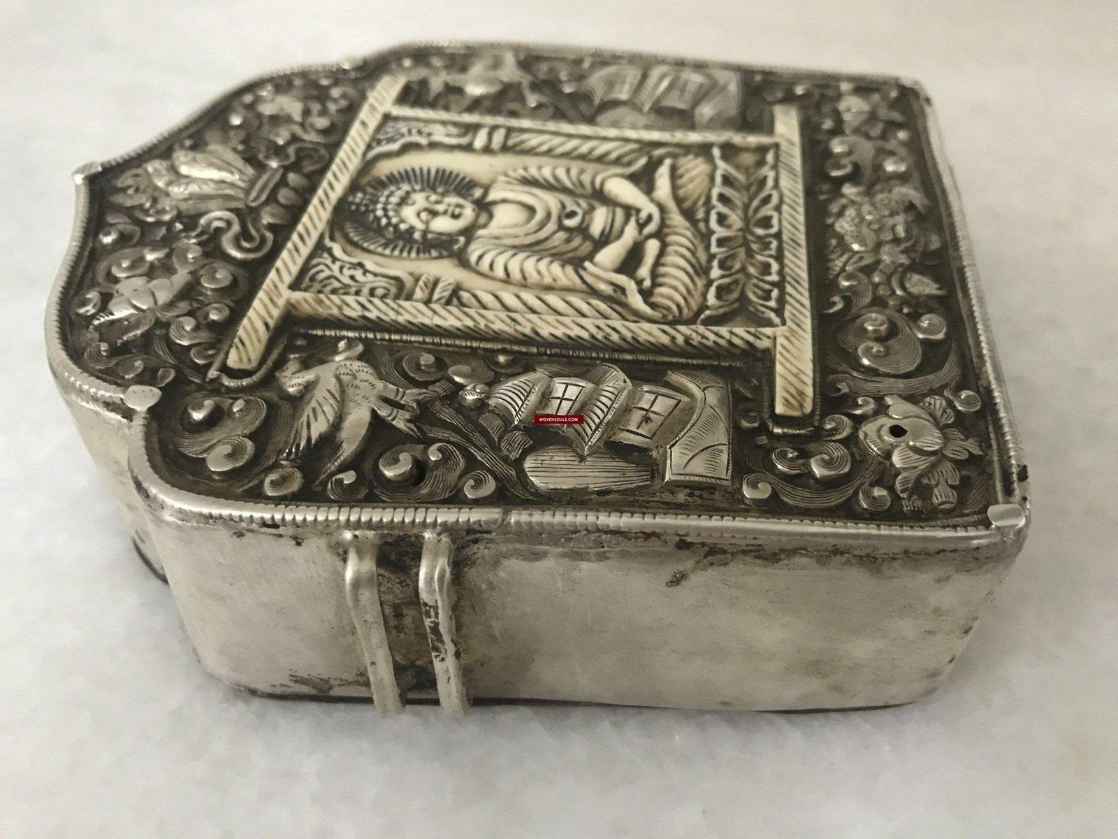 1287 Rare Antique Tibetan Buddhist Silver Ghau - WOVENSOULS Antique ...