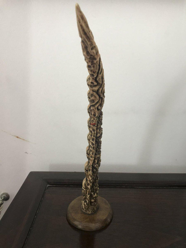 1309 Pair of Antique Tantric Buddhist Horn Carvings – WOVENSOULS ...