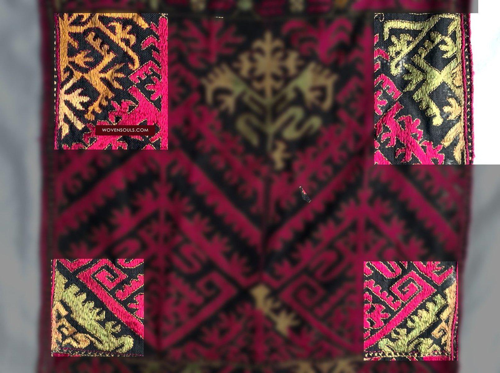 1351 Antique Textile Turban Panel with Embroidery from Kohistan / Swat ...