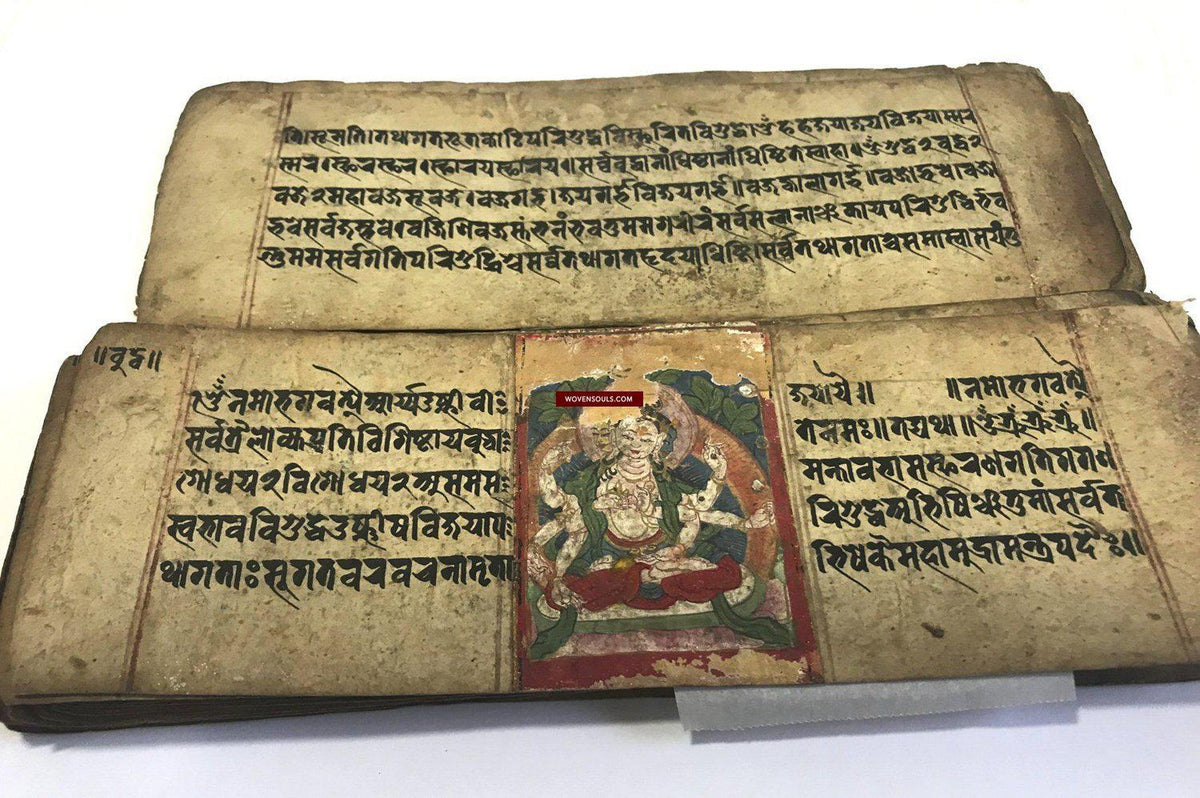 1363 Antique Hindu Manuscript Pancarakasa - WOVENSOULS Antique Textiles ...