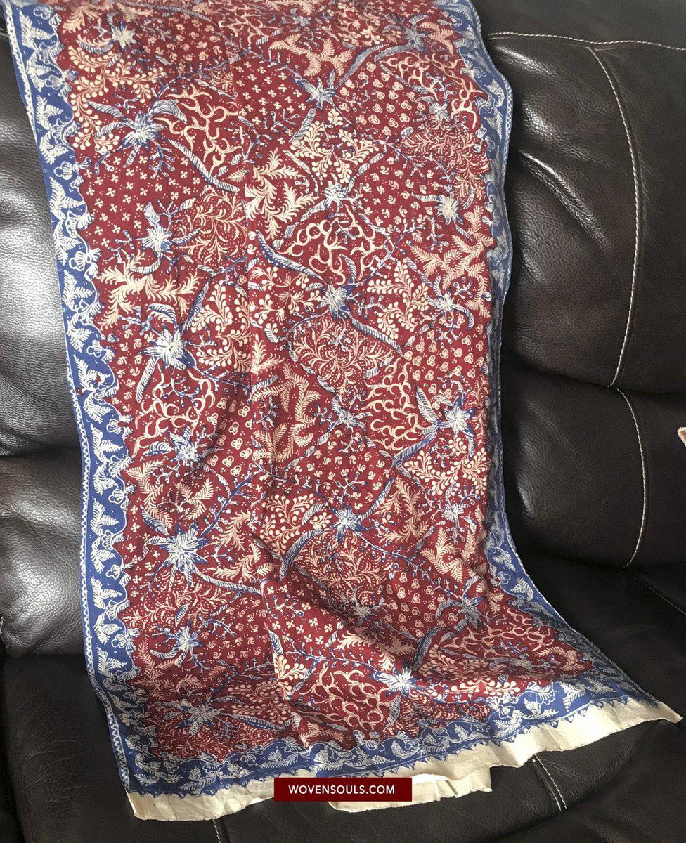 1377 Java Batik Tulis Textile Art Shawl - Antique Art – WOVENSOULS ...