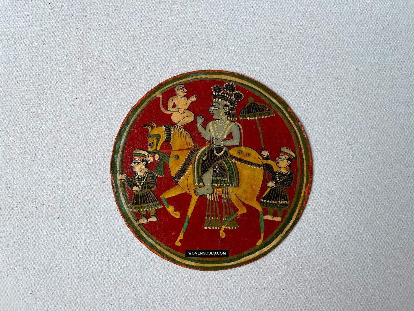 1384-B TWO Large Antique Lacquered Ganjifa Playing – WOVENSOULS Antique ...