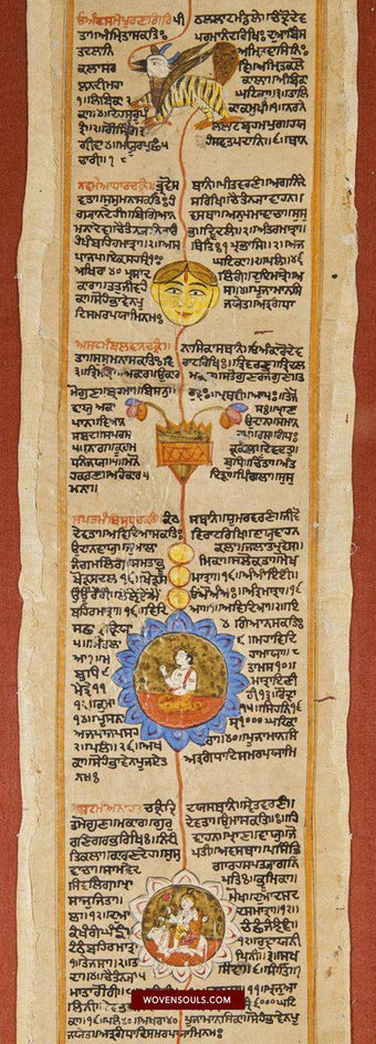 1386 Old Sikh Painted Manuscript with Gurmukhi Script – WOVENSOULS ...