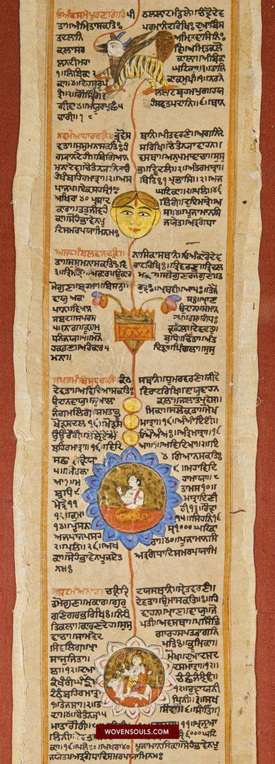 1386 Old Sikh Art - Painted Manuscript with Gurmukhi Script ...