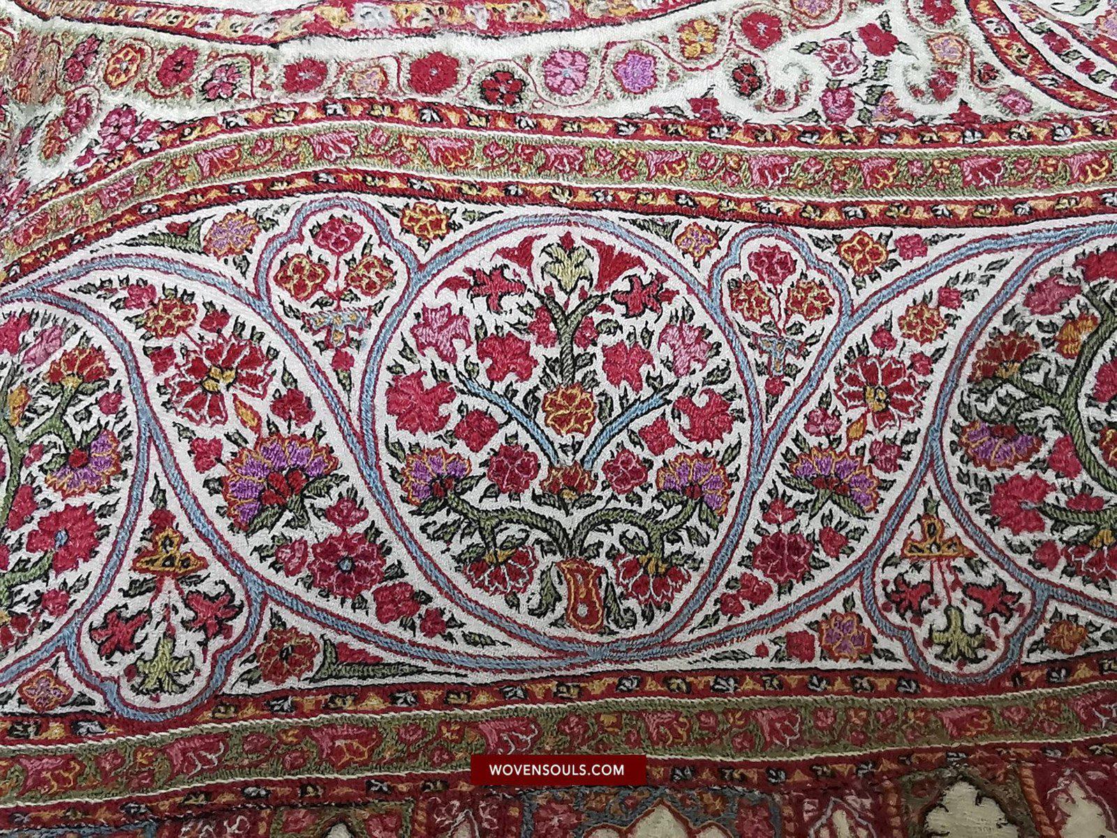 1395 Antique Kashmir Amlikar Rumal Shawl Mughal Period – WOVENSOULS ...