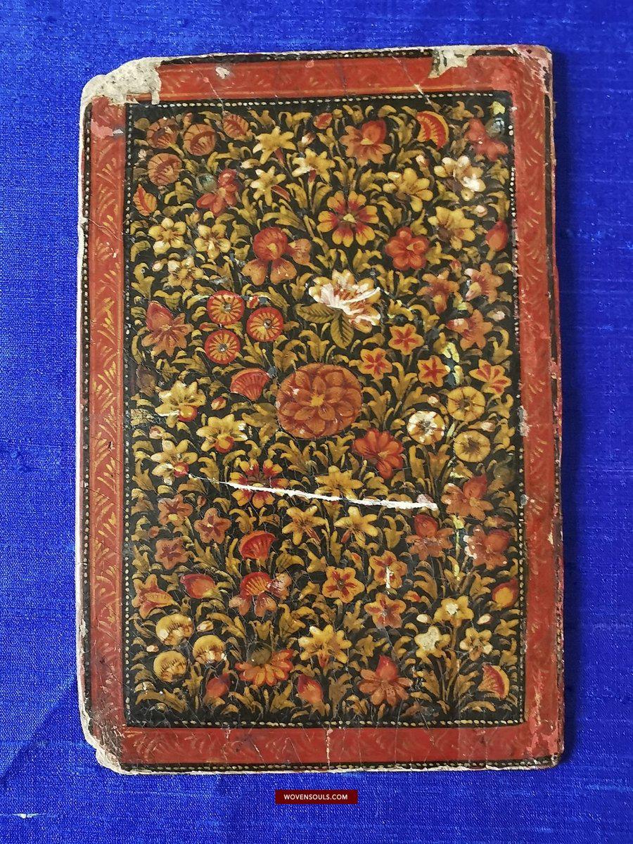 1404 Pair of Old Indo-Persian Mughal Lacquered Manuscript – WOVENSOULS ...