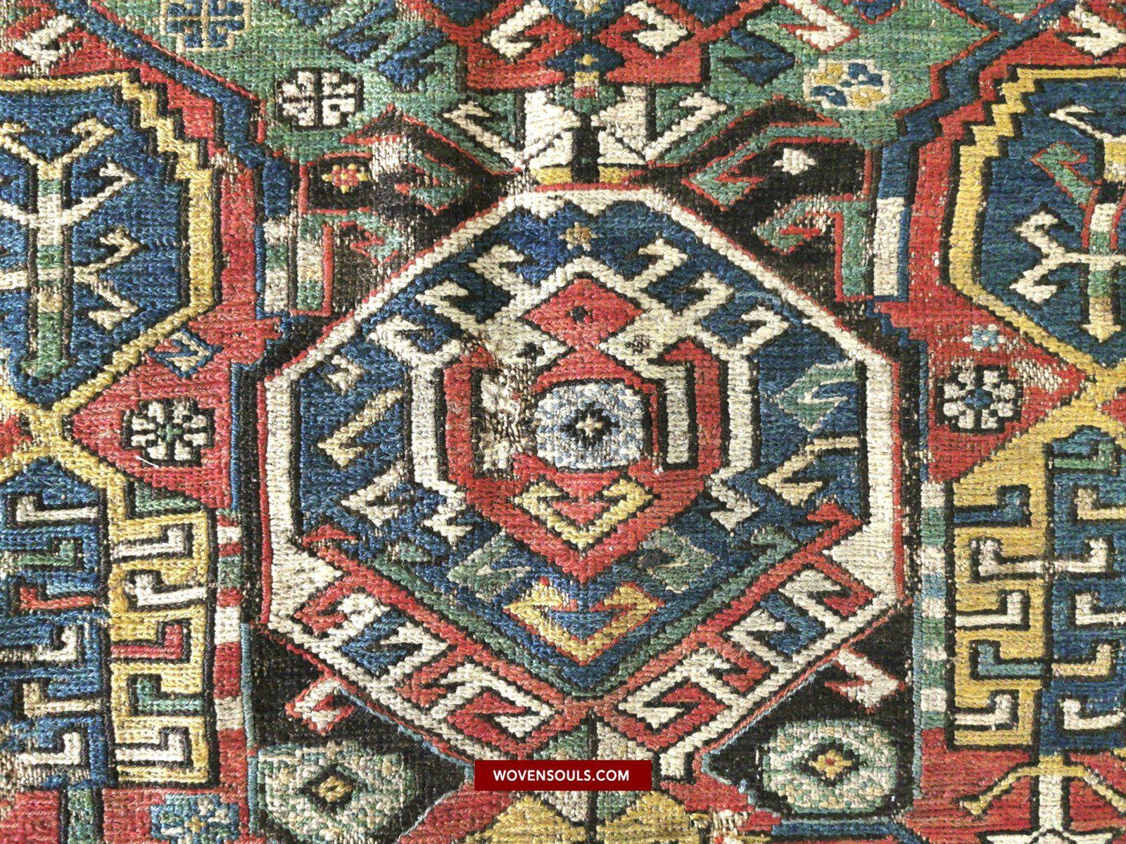 1424 Antique Dragon Soumac Rug - WOVENSOULS Antique Textiles & Art Gallery