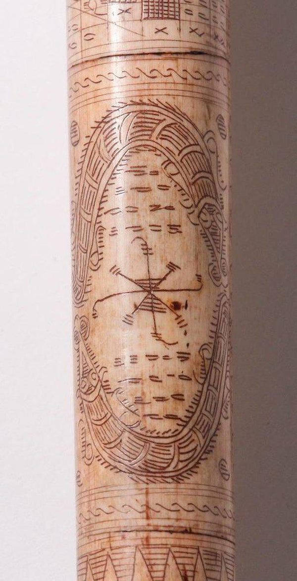 1427 Rare Unusual Batak Calendar Walking Stick - WOVENSOULS Antique ...