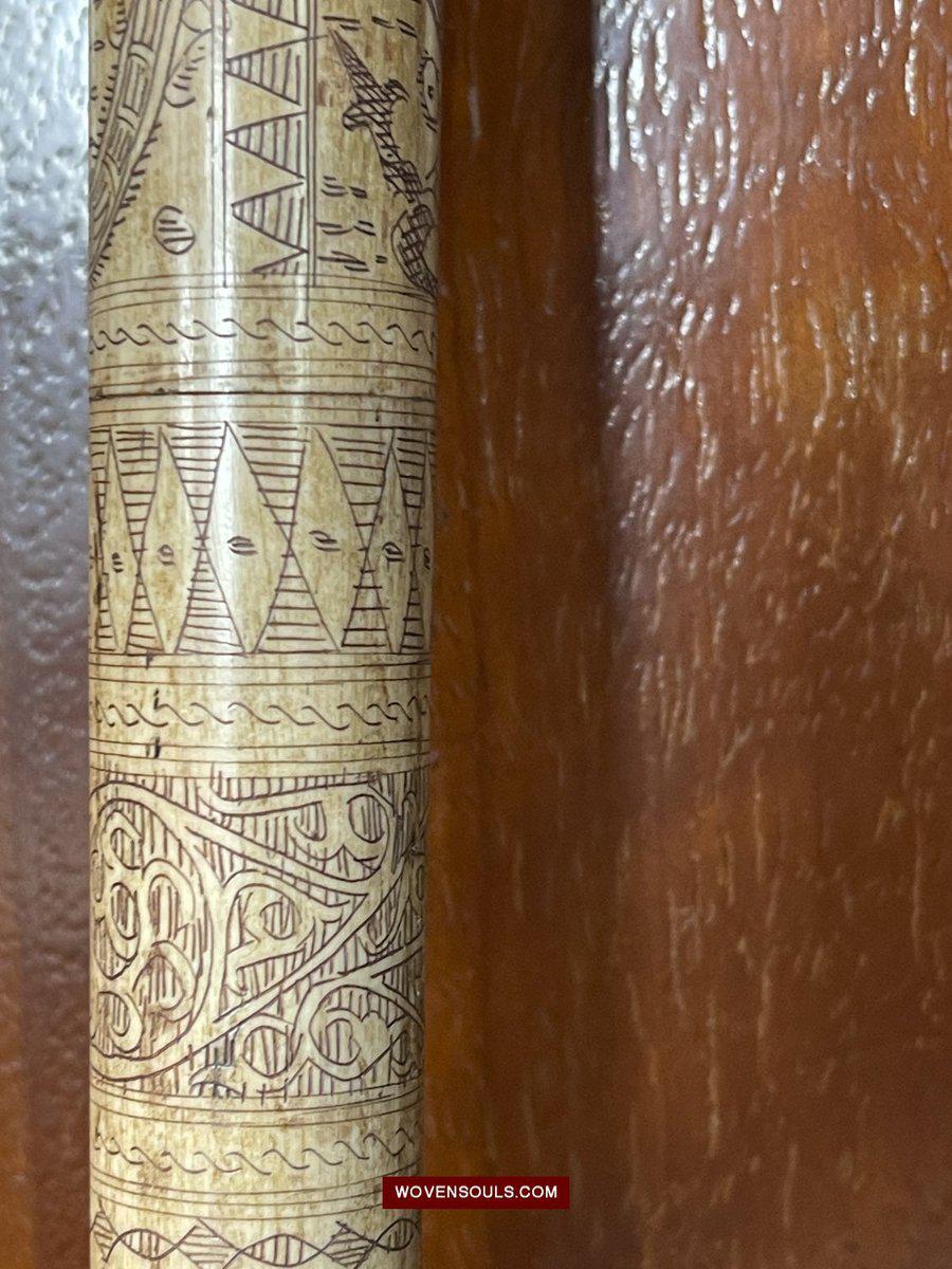 1427 Rare Unusual Batak Calendar Walking Stick - WOVENSOULS Antique ...