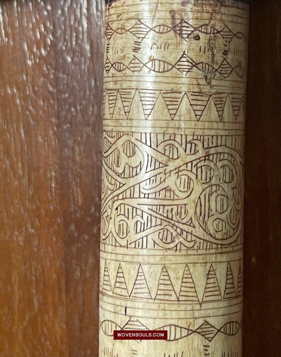 1427 Rare Unusual Batak Calendar Walking Stick - WOVENSOULS Antique ...