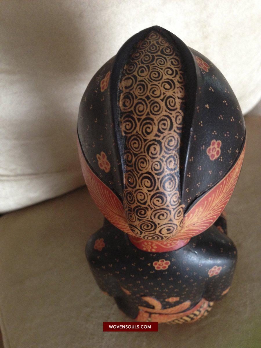 1429 Javanese Batik on Wood - King & Queen Figures - Antique Art ...