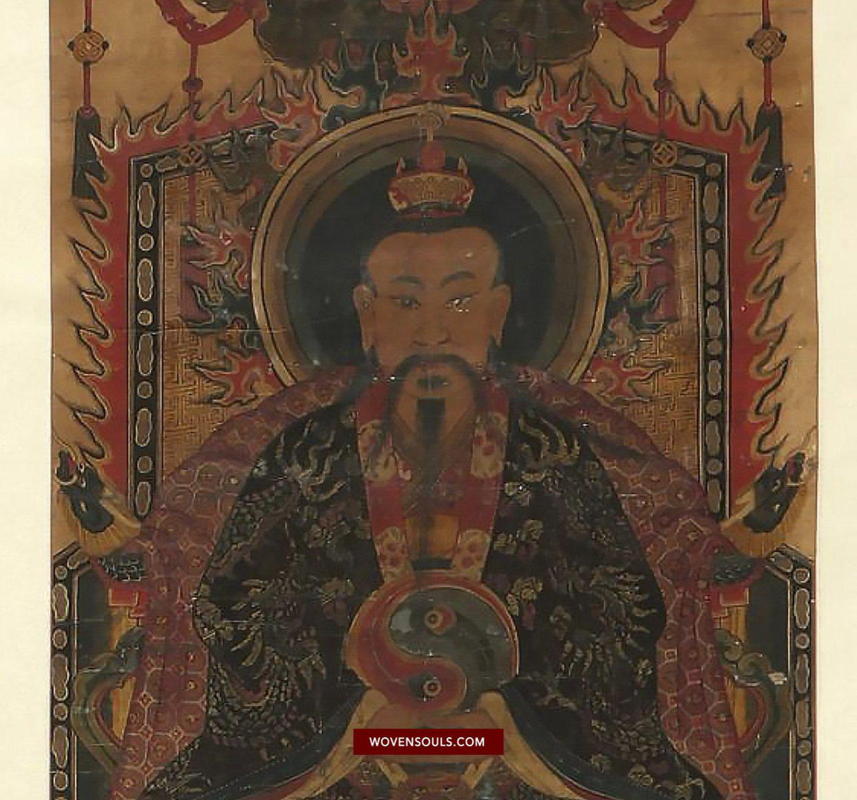 1480 Antique Ceremonial Painting Scroll - WOVENSOULS Antique Textiles ...