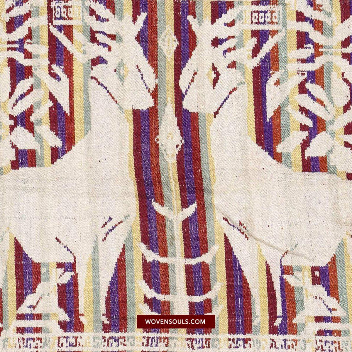 1482 Antique Lao Tai Silk Weaving Textile Art w Deer – WOVENSOULS ...