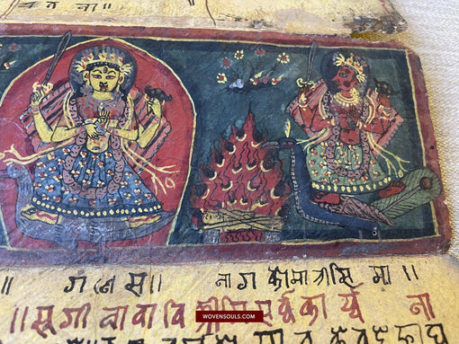 1499 An Important Ancient Nepal Hindu Manuscript Scroll – WOVENSOULS Antique Textiles & Art Gallery