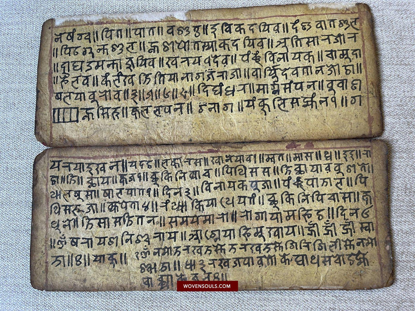 1500 Ancient Nepal Manuscript Scroll with Paintings – WOVENSOULS ...