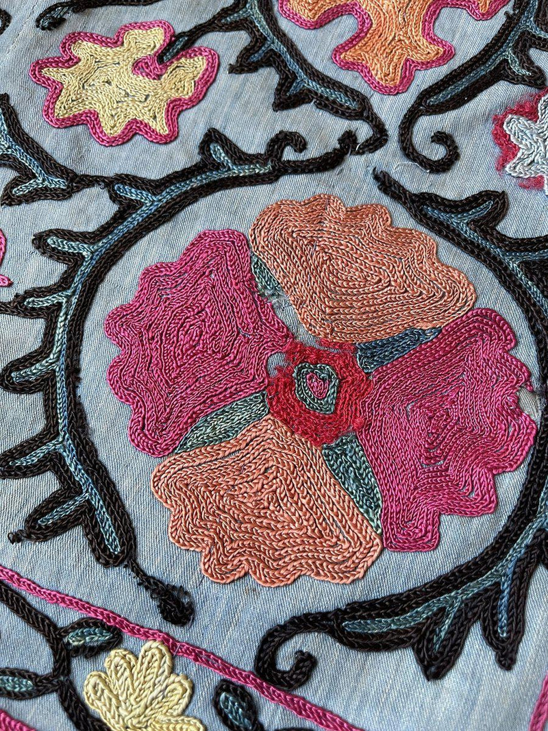 1504 Antique Blue Bukhara Suzani - WOVENSOULS Antique Textiles & Art ...