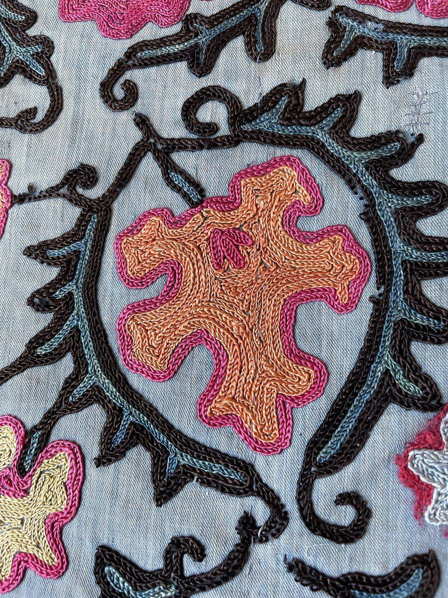 1504 Antique Blue Bukhara Suzani - WOVENSOULS Antique Textiles & Art ...