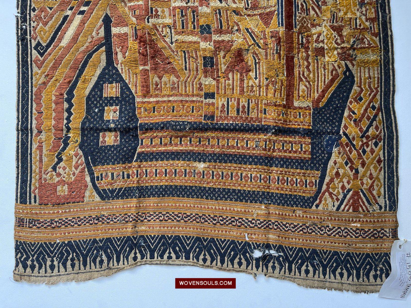 1508 Antique Tampan Ship Cloth with Gorgeous Colors and superb Story ...