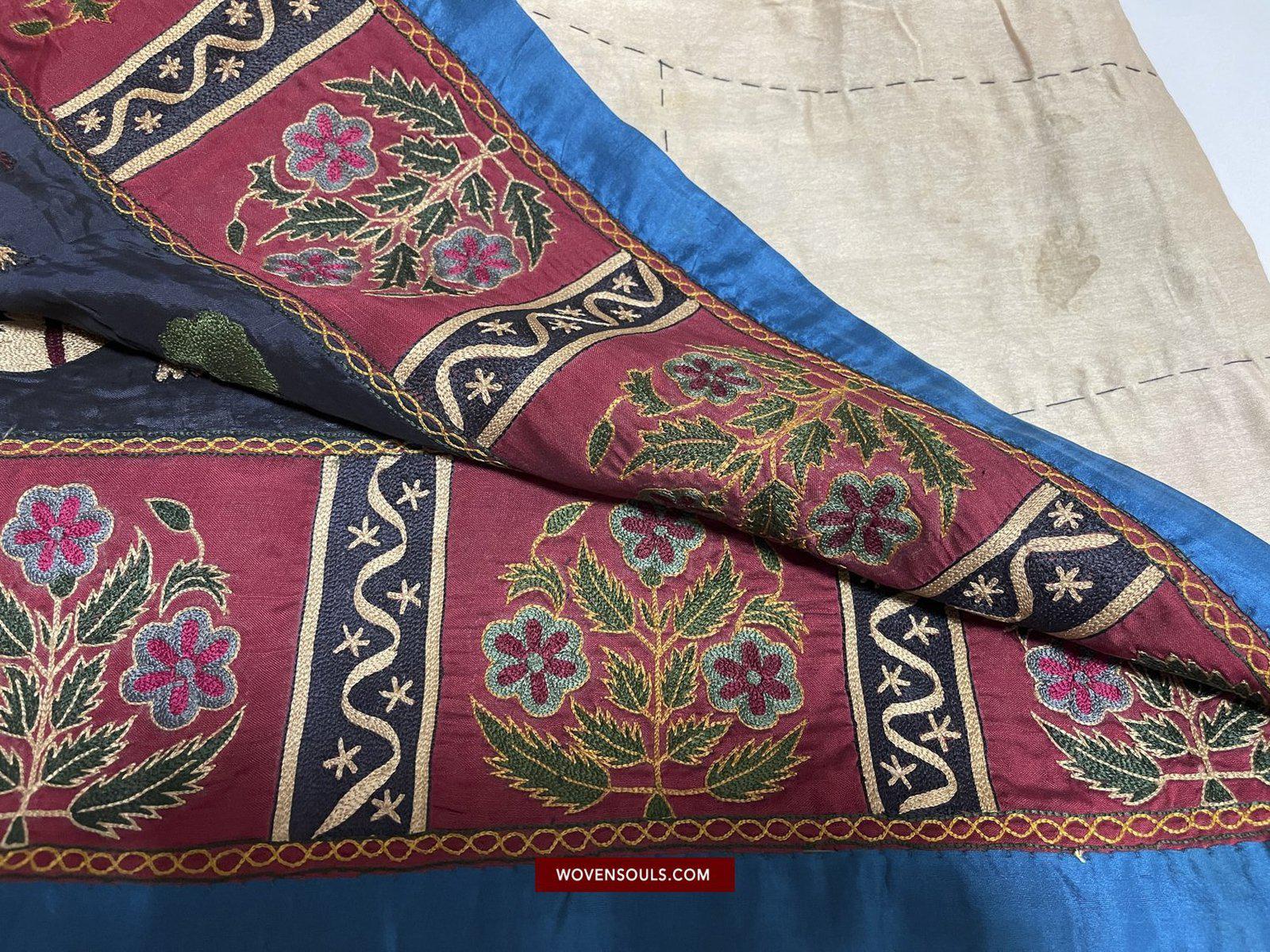 1541 SOLD Old Jain Pichvai Silk Mochi Embroidery Art - Lord Mahavir ...